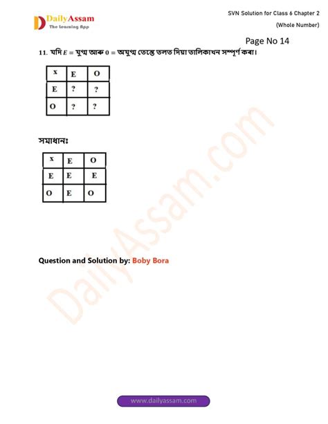 Svn Class 6 Mathematics Chapter 2 All Solution Whole Number Am