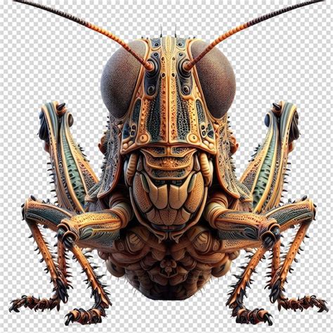 Premium Psd A Drawing Of A Bug With A Brown Head And A Black And