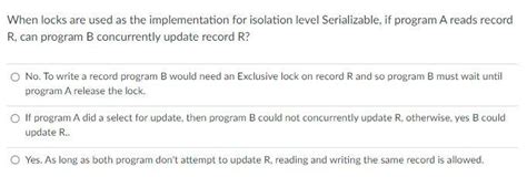Solved Recall The Bob Alice Problem Each Reads The Database Chegg Com