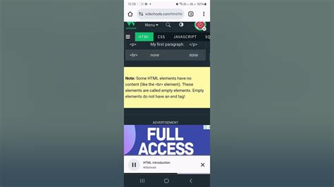 Html Introduction W3school Youtube