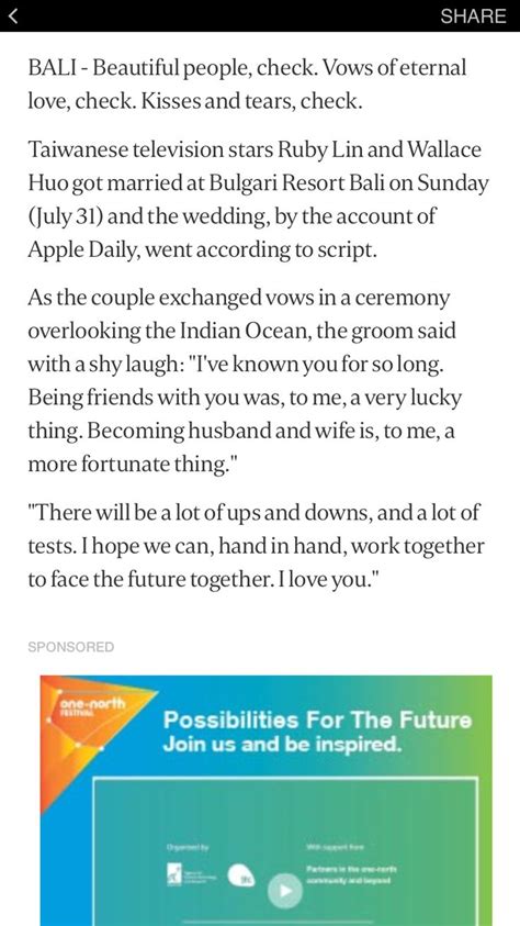 Pin By Meanie Mina On Ruby Lin Lins Got Married Wallace Huo