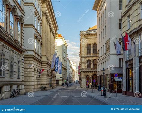 Vienna Austria October 2021 Herrengasse Street In Center Of Vienna