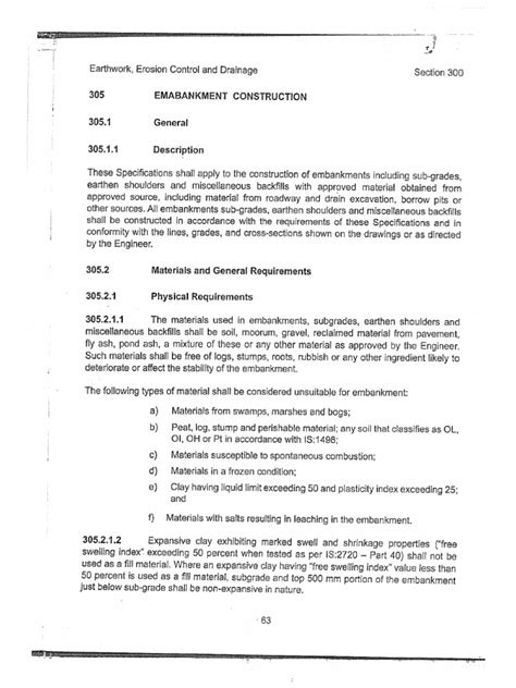 Requirements Of Backfill Material Morth Document Pdf