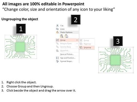 1 Printed Circuit Board Pcb With Chip Cpu Microprocessor With