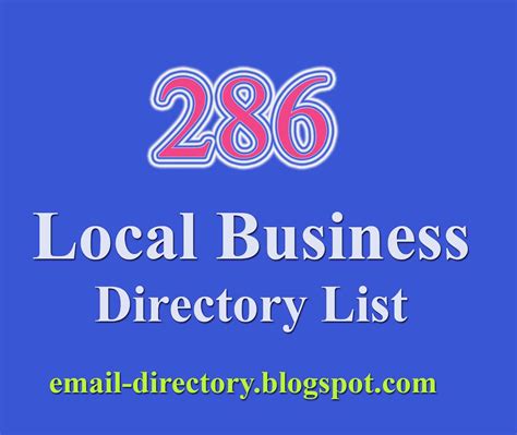 Top 286 Local Business Directories Mega Collection Email Directory Team