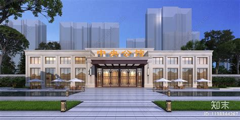 现代售楼处外观3d模型下载【id1138344267】知末3d模型网