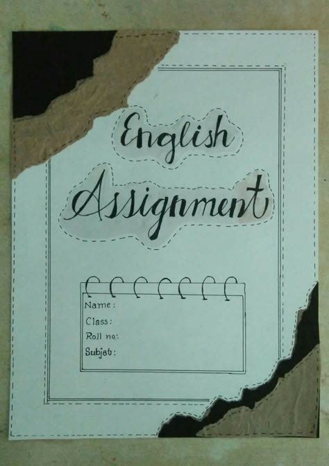 design for assignment front page