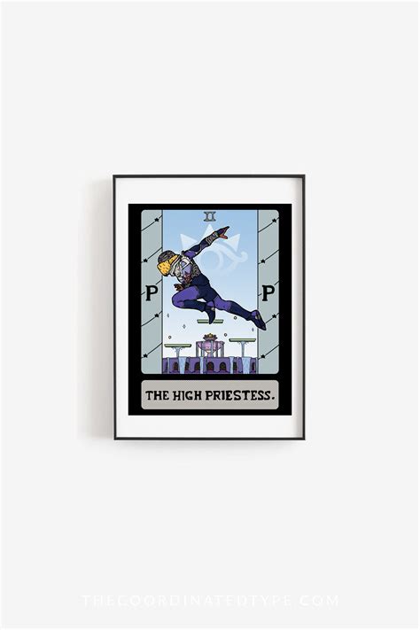 Sheik The High Priestess Ssbm Tarot Card Print 85 X 11in Etsy