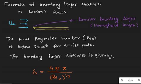 How To Calculate Local Boundary Layer Thickness In The Laminar Flow Over A Flat Plate