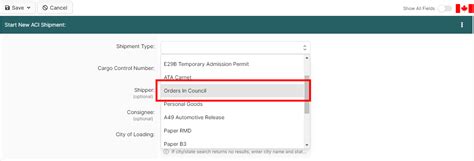 Orders In Council Cbsa Shipment Type Borderconnect Wiki