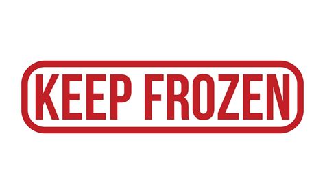 Keep Frozen Rubber Stamp Red Keep Frozen Rubber Grunge Stamp Seal