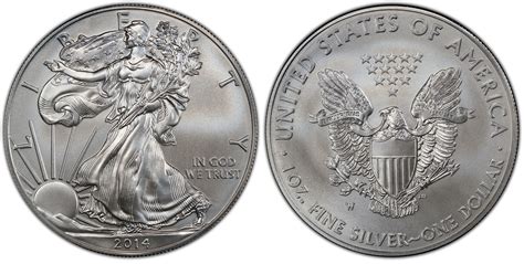 2014 W 1 Silver Eagle Struck At West Point Regular Strike Silver