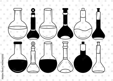 Volumetric Flask Svg Volumetric Flask Silhouette Lab Equipment Svg