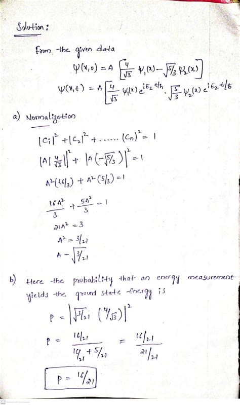 [solved] A Find The Value Of The Normalization Constant A B Find