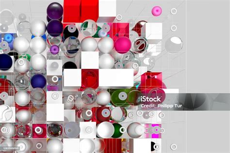 회색 뒷면에 회색 금속 흰색 플라스틱과 보라색 유리 재료의 와이어 구조에 큐브 직사각형 구체 로 단순히 기하학적 인물을 기반으로 초현실적 인 구성추상 예술 3d 배경의 3d