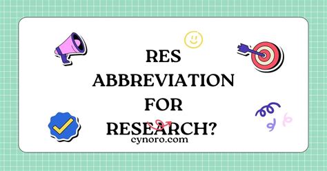Abbreviation For Research Definition Meaning Cynoro