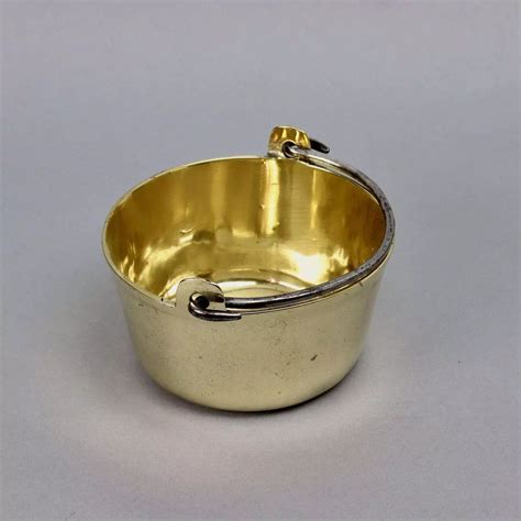 Small Brass Jam Pan In Antique Brass Kitchenalia