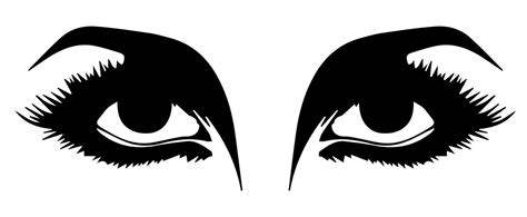 Pair Of Eyes With Eyebrows Eyelashes Vector Graphic Resources 25732513