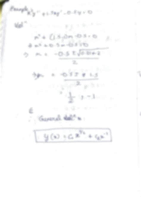 SOLUTION Euler Cauchy Equation Studypool