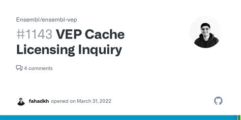 VEP Cache Licensing Inquiry Issue 1143 Ensembl Ensembl Vep GitHub