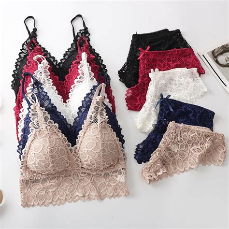 Sexy Spitze Bh Slip Set Frauen Französisch Stil Bh Höschen Unterwäsche
