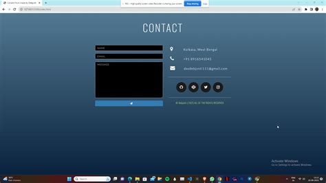Debjyoti Das On Linkedin Webdevelopment Internship Contactform