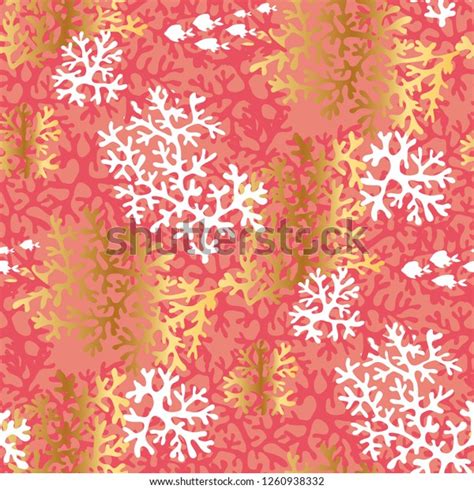 Sea Coral Color Seamless Vector Pattern Stock Vector Royalty Free