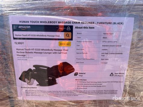 Quantity Of 2 Human Touch Wholebody Massage Chair Recliner Furniture