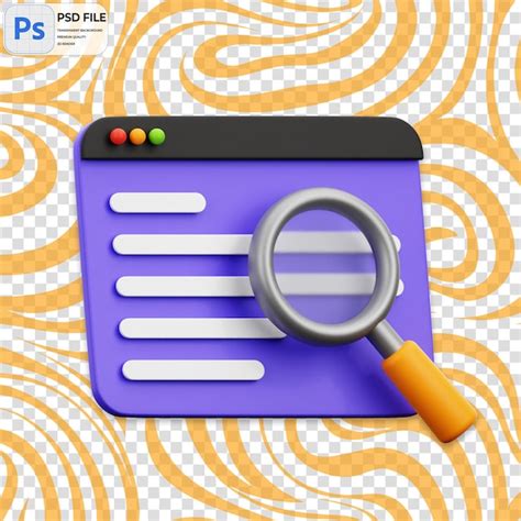 Premium Psd 3d Web Searching Render Icon Isolated Png Illustration