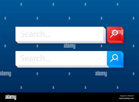 set search bar vector element design set of search boxes ui template