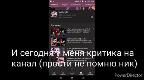 Критика на каналЧ О YouTube