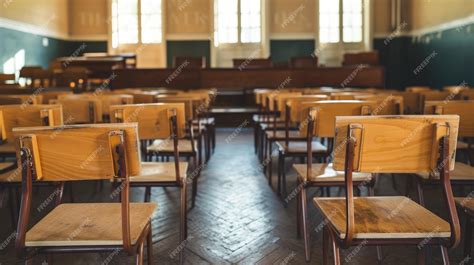 Premium Photo Vacant High School Classroom Echoing The Back To School