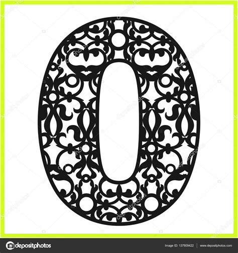 Laser Cut Vector Number Zero — Stock Vector © Dasha Emeljasha