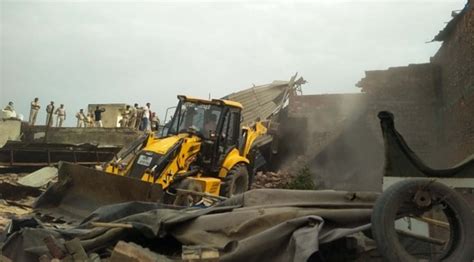 Haryana Sonipat Police Raze Illegal Structures Of ‘criminal Involved