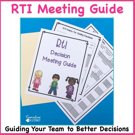 RTI Meeting Forms And Agenda Conversations In Literacy