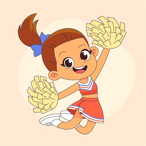 Cheerleader Cartoon Bilder Kostenloser Download Auf Freepik