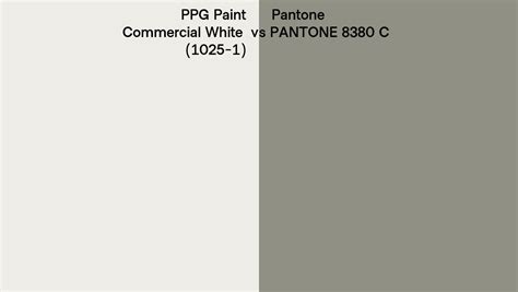 Ppg Paint Commercial White 1025 1 Vs Pantone 8380 C Side By Side