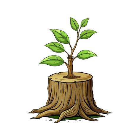 Premium Vector Tree Stump Concept Illustration