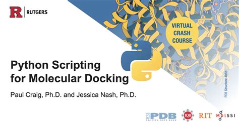 Pdb 101 Watch The Webinar Python Scripting For Molecular Docking
