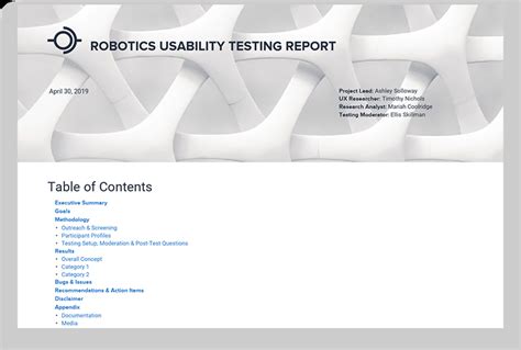 How To Write A Usability Testing Report Free Template Xtensio