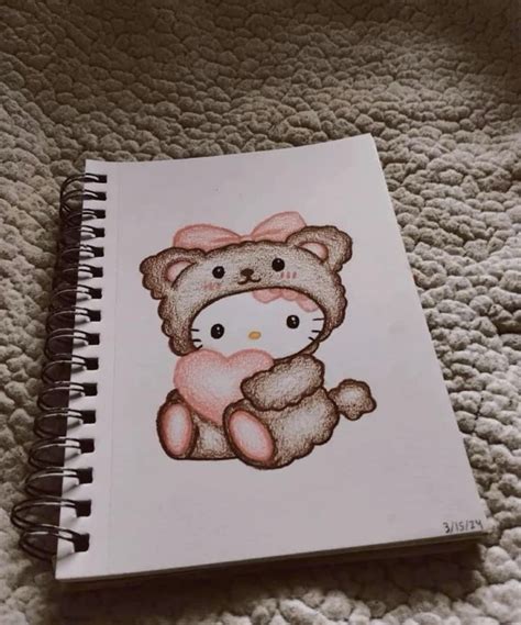 Pin By 🤍🎧 On Pins Van Jou Hello Kitty Drawing Kitty Drawing Cute Doodles Drawings