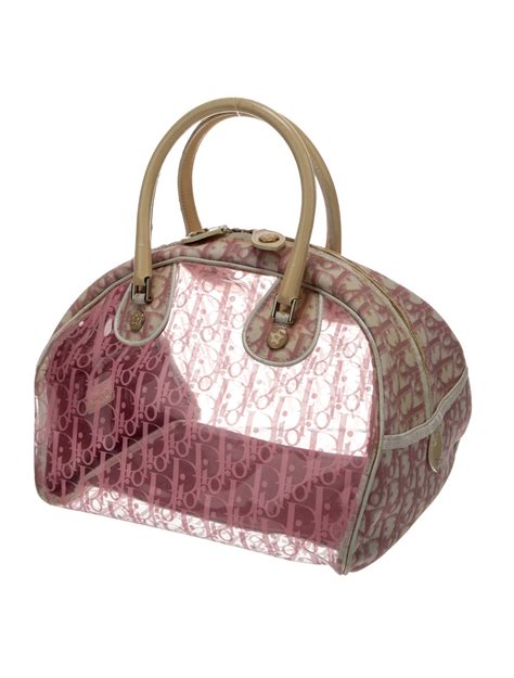 Christian Dior Diorissimo Girly Rain Bowler Handle Bag Pink Handle