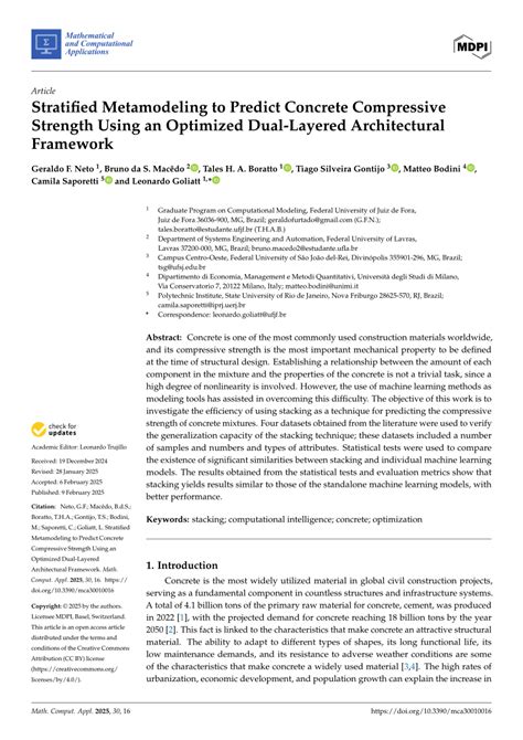 Pdf Stratified Metamodeling To Predict Concrete Compressive Strength