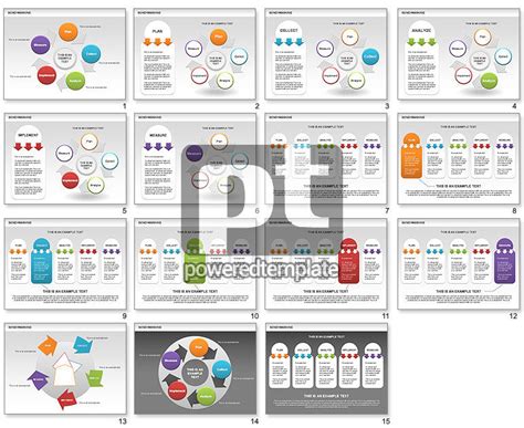 Colored Benchmarking Diagrams Presentation Template For Google Slides And PowerPoint