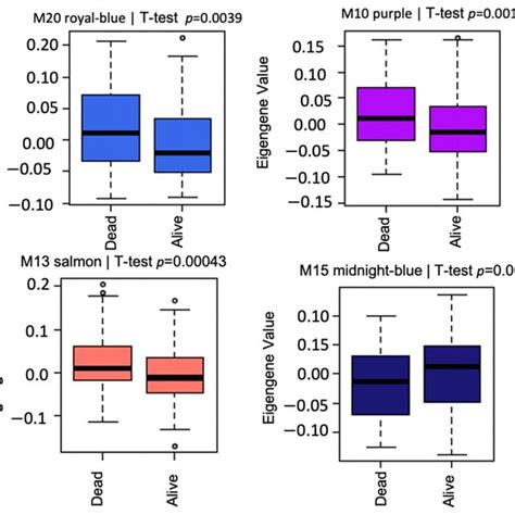 Box Plots Of Differential Expression Patterns Of Module Eigengenes