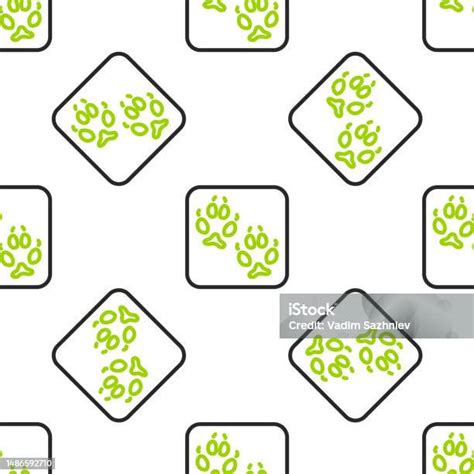 여우 발 발자국 아이콘은 흰색 배경에 분리된 매끄러운 패턴입니다 벡터 갈고리 발톱에 대한 스톡 벡터 아트 및 기타 이미지