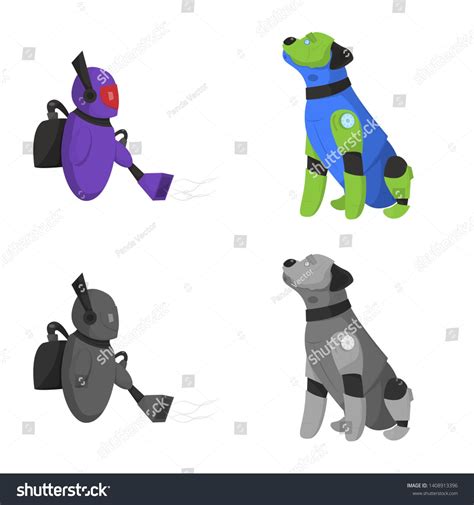 Bitmap Design Of Robot And Factory Logo Collection Of Robot And Space Bitmap Icon For Stock