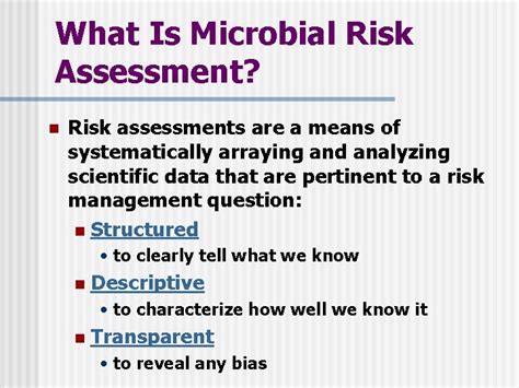 The Role Of Predictive Microbiology In Microbial Risk