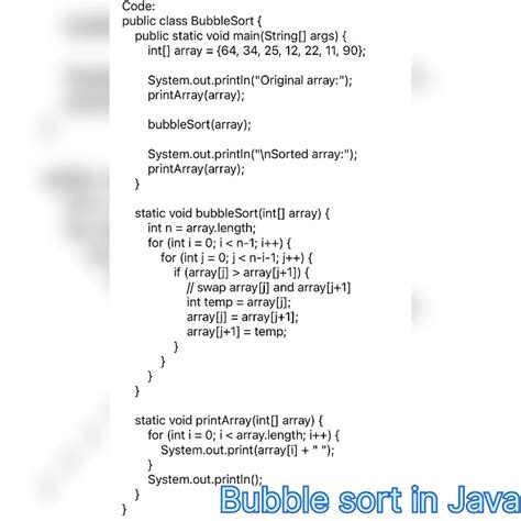 Bubble Sort In Java👩‍💻👩‍💻 Codewisdom Code Codingconnectionstrendingcodechronicles Youtube