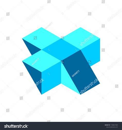 Cube 3d Symbol Stock Vector Royalty Free 1190827405 Shutterstock